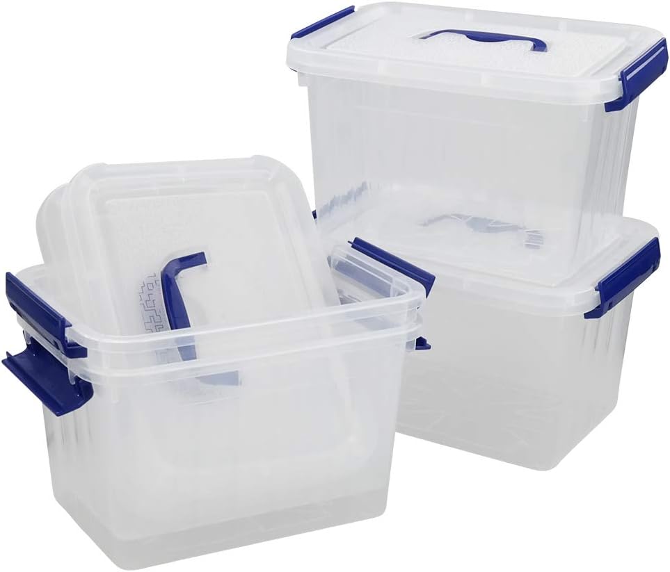 Amazon.com - Neadas 6 Quart Plastic Storage Containers with Lids and ...