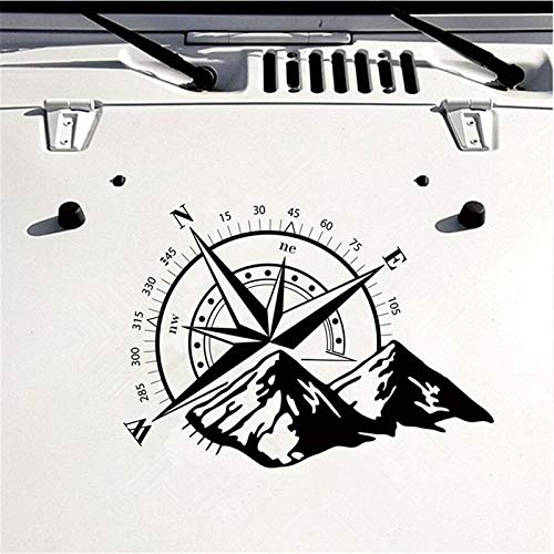 LYOMAN® Large Mountains Compass Adventures Stickers for Car Stickers ...