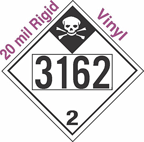 GC Labels-R336c3162, Inhalation Hazard Class 2.3 UN3162 20mil Rigid ...