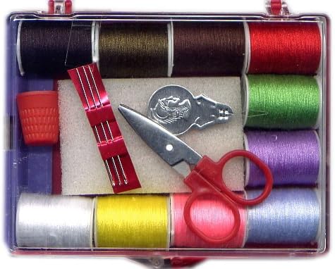Amazon.com: 16 pcs Travel Sewing Kit with Scissor in a box