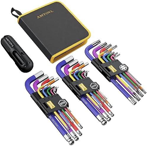 AMTOVL Hex Keys Set, 27PCS Allen Key Set & Star Key Set, Metric ...