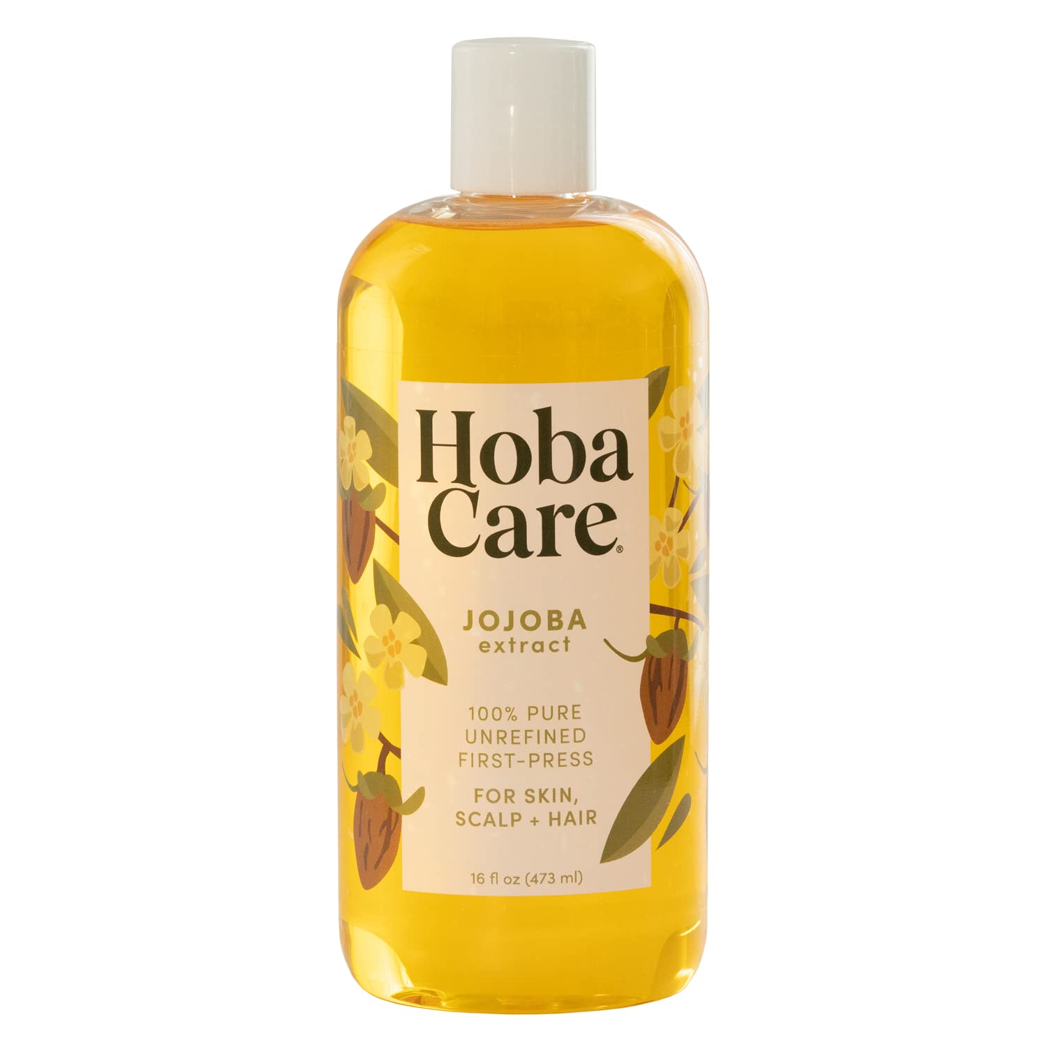 Amazon.com: HobaCare Jojoba Oil - 100% Pure, Unrefined Jojoba Oil for Skin & Nails ...
