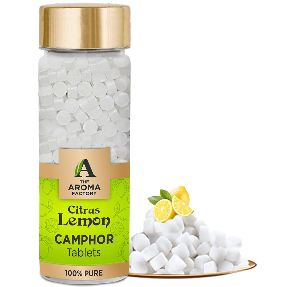 The Aroma Factory Pure Camphor Tablets, Citrus Lemon, Zero Residue ...