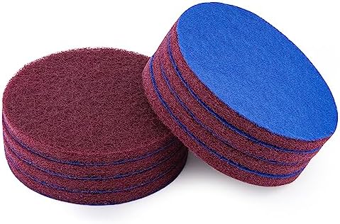 8 PCS 5 Inch Flocking Scuff Pads, for Use with Drill Brush Attachment ...