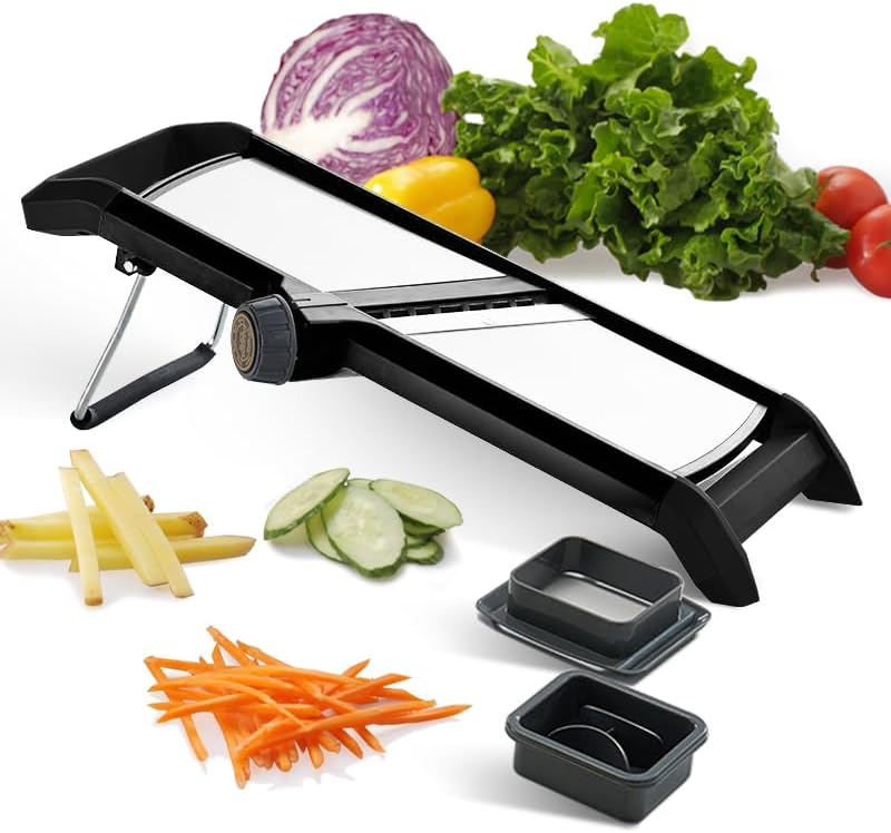 Mandoline Vegetable Slicer, Mandolin Slicer V Blade Cutter, Julienne ...
