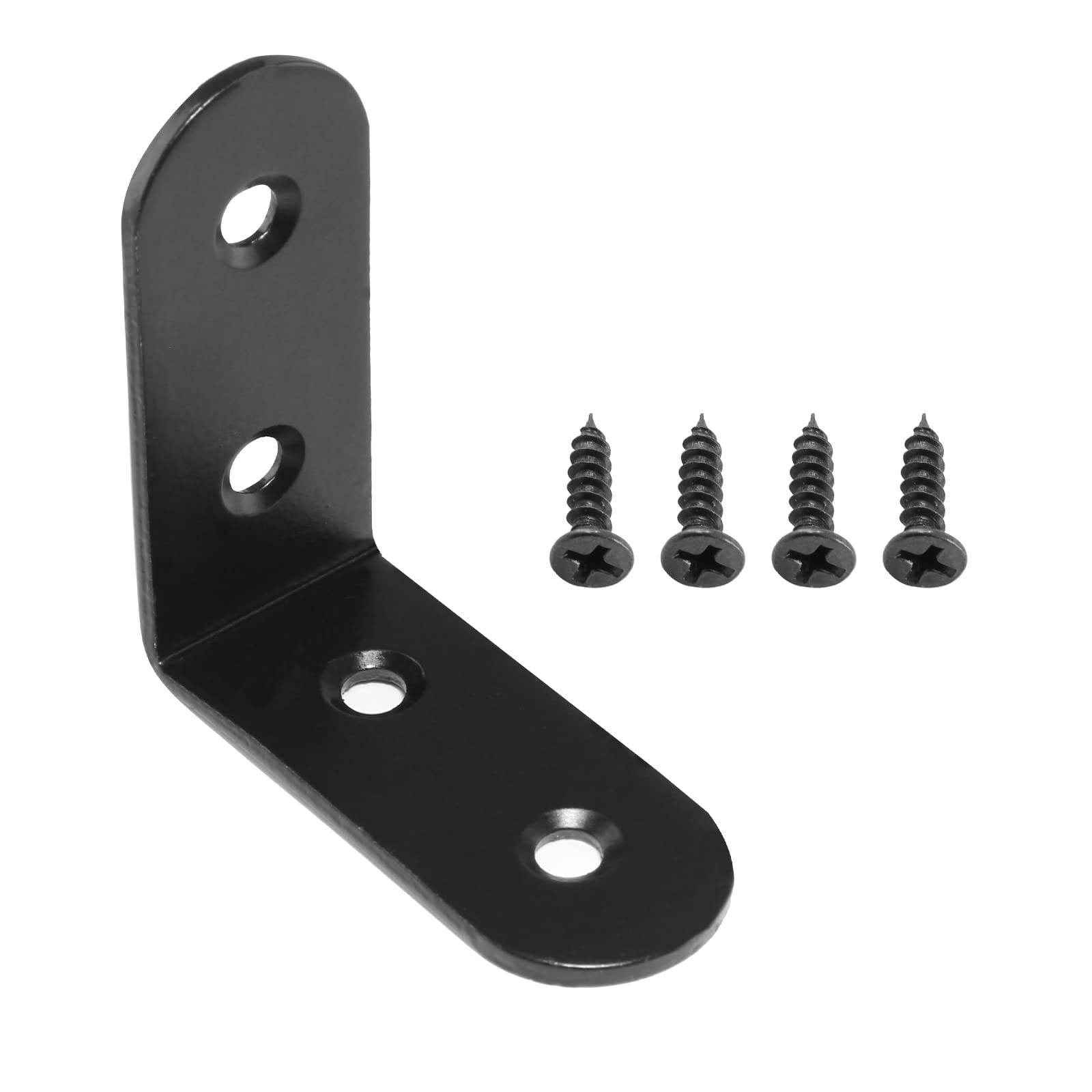 Snapklik.com : Rierdge 20 Pcs Black Corner Brace L Bracket, 50mm ...