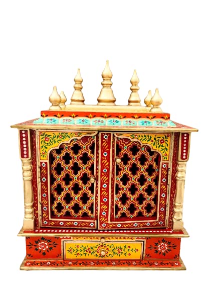Wooden Pooja Mandir | Pooja Mandap | Temple for Home : Amazon.in: Home ...