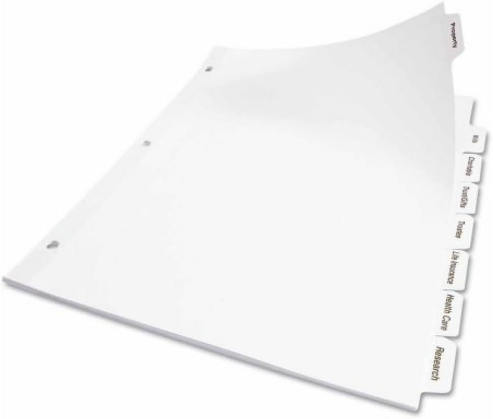 Amazon.com: Index Maker Clear Label Punched Divider, 5-Tab, White, 50 ...