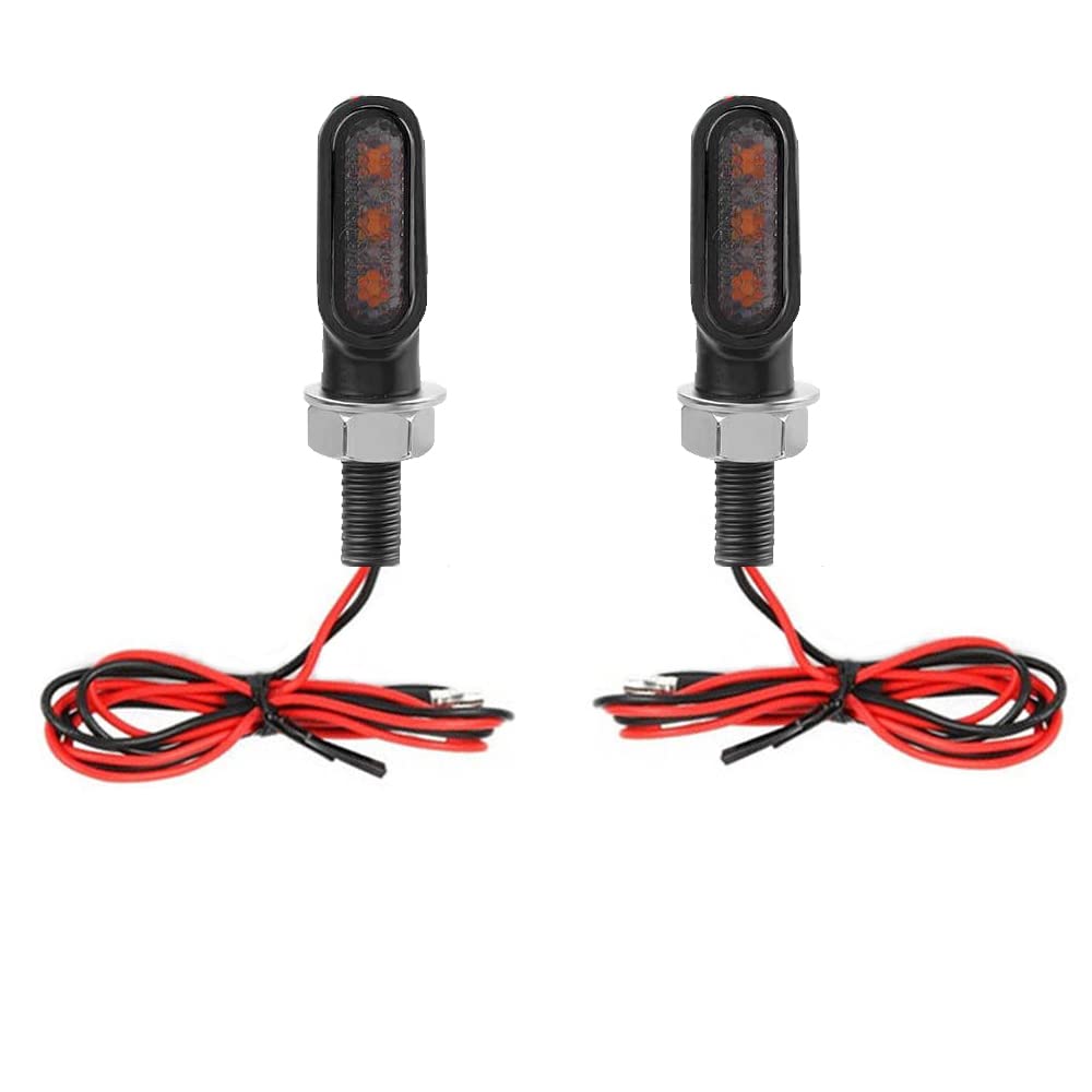 Snapklik.com : Motorcycle Mini Turn Signals LED Metal Indicators Lights ...