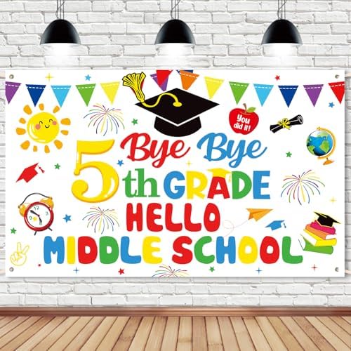 Amazon.com: 5TH Grade Graduation Decorations 2026,White 5TH Grade ...