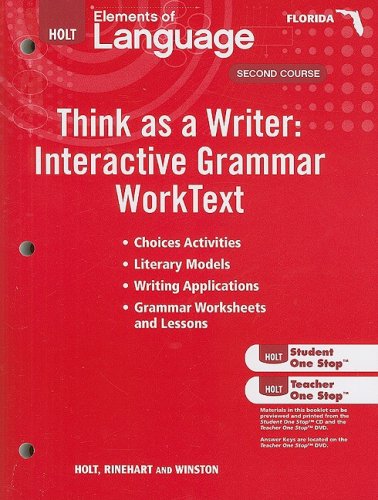 Amazon.com: Elements of Language, Grade 8 Think As a Writer Work Test ...
