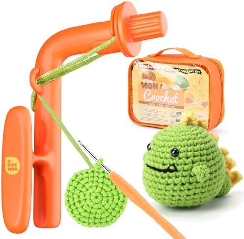 Amazon.com: Beginner Crochet Kit - Helper With Yarn, Holder to Learn ...