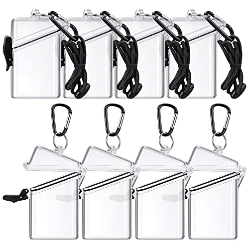 Snapklik.com : 8 Pack Waterproof ID Card Badge Holder Case Clear ID ...