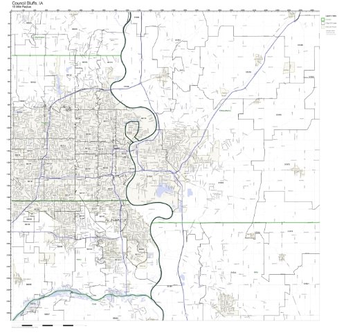 Amazon.com: Working Maps Council Bluffs, IA Zip Code Map Laminated ...