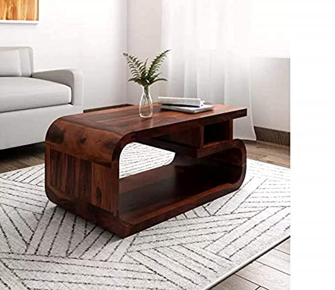 MODERN FURNITURE SHEESHAM Wooden Center Coffee Table for Living Room ...