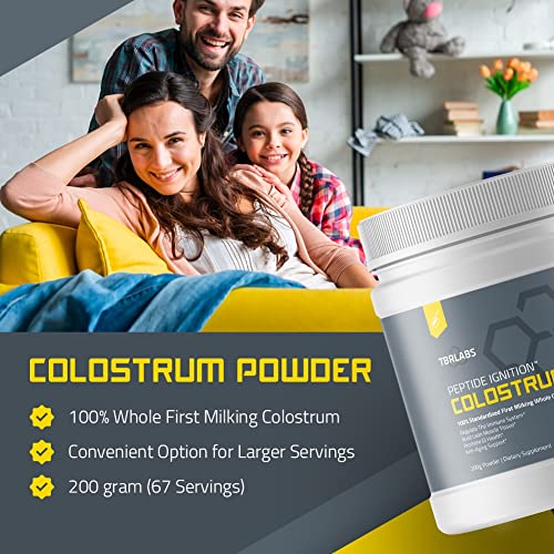 TBR Labs Bovine Colostrum Powder with Immunoglobulins and Lactoferrin ...
