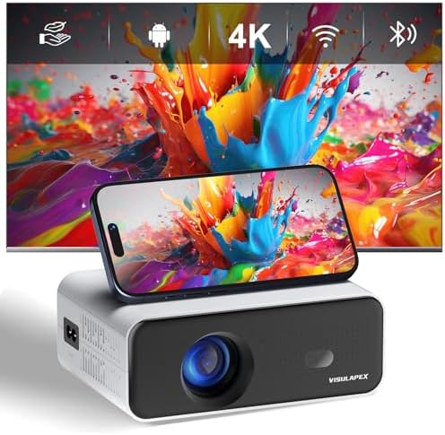 Amazon.com: 2024 Upgraded Smart Mini Projector with WiFi and Bluetooth ...