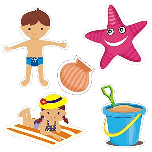 Pretty UR Party Beach Theme Paper Cutouts for Birthday Parties, Party ...