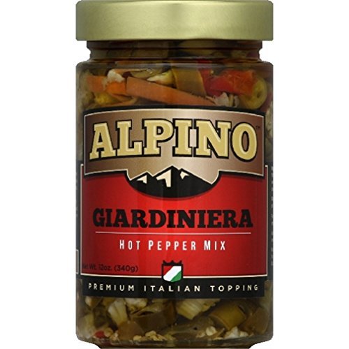Amazon.com : Alpino Giardiniera Hot Pepper Mix, 12-Ounce (Pack of 6) by ...