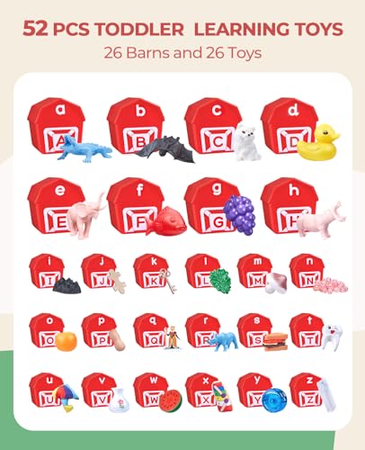 Snapklik.com : Alphabet Learning Toys, 26 Letters Barns And 26 Objects ...