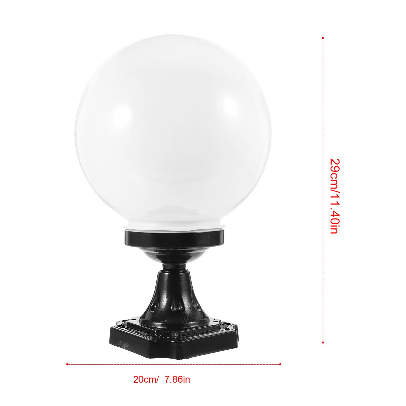 Round Lamp Globes MAGICLULU Outdoor Acrylic Lamp Shades - 2-Pack Round ...