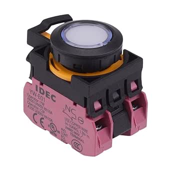 IDEC CW Series White 24V illuminated Momentary Flush Push Button Switch 2NC IP65 : Amazon.co.uk ...