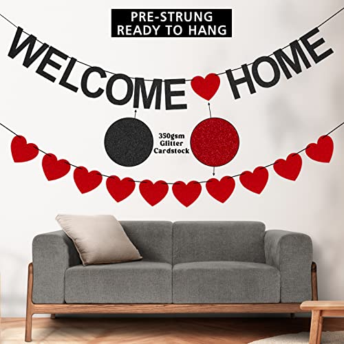 Snapklik.com : Welcome Home Banner Black Glitter Welcome Home ...