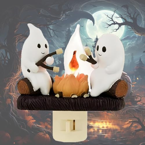 Ghost Campfire Flickering Night Light - Fun 3D LED Halloween ...