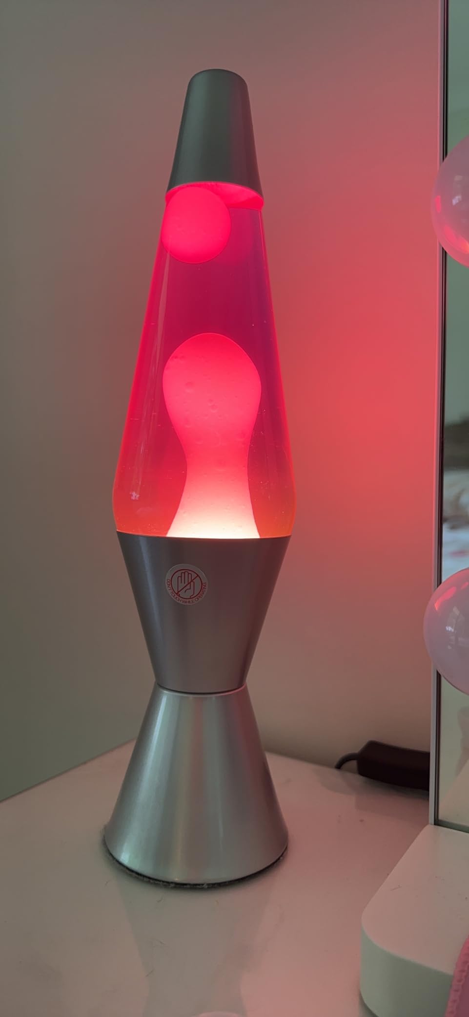 EOE Lava Table Lamp, 36 cm Height, Pink/White : Amazon.com.au: Lighting