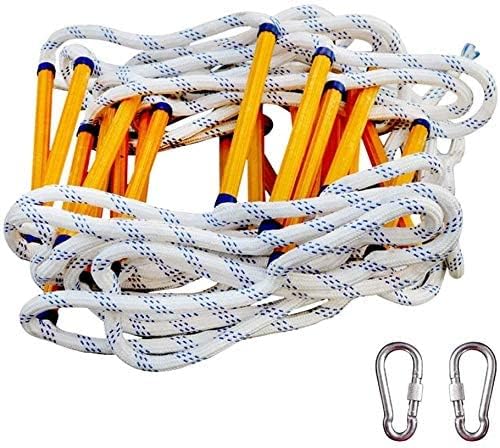 Amazon.co.jp: DHdhh 脱出用ロープはしご 消防用はしご ポータブル緊急脱出用はしご フック付き 素早く展開 コンパクト 耐 ...