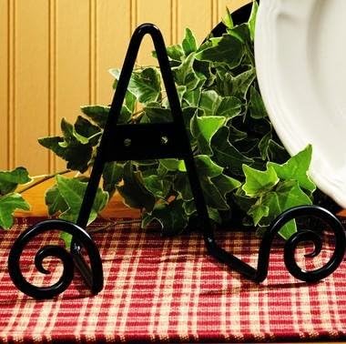 Amazon.com: Market Street Black Iron Scroll Plate Holder for Tabletop ...