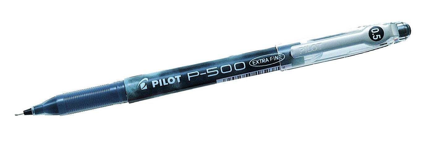 Pilot P500 Needlepoint Gel Rollerball 0.5 mm Tip (Box of 12) - Black ...