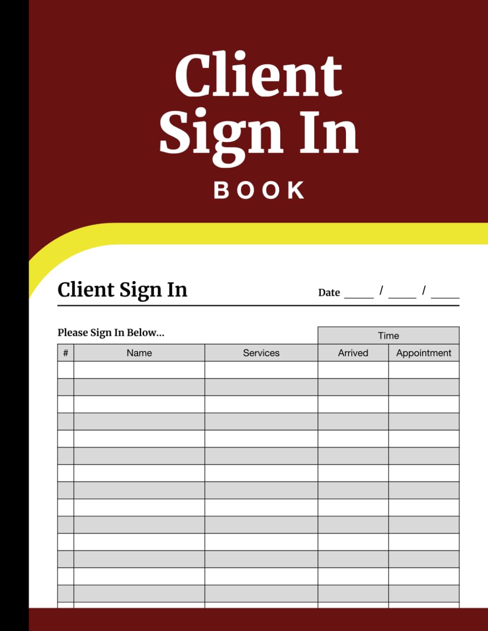 Client Sign In Book: Welcome Sheets for Salon, Barbershop, Spa, Office ...