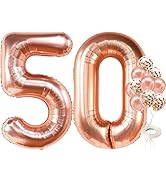 Amazon.com: KatchOn, Rose Gold Number 12 Balloon - Large 40 Inch, 12th ...