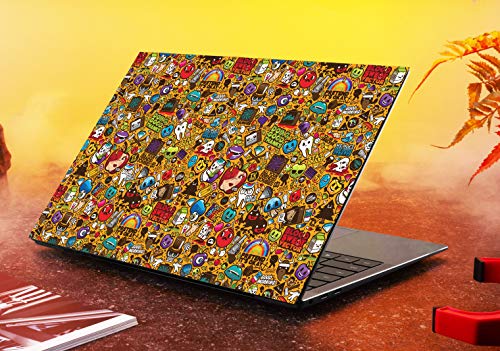 PIXELARTZ Laptop Skins GTA Doodle Art Stickers Collage 15.6 Inches ...