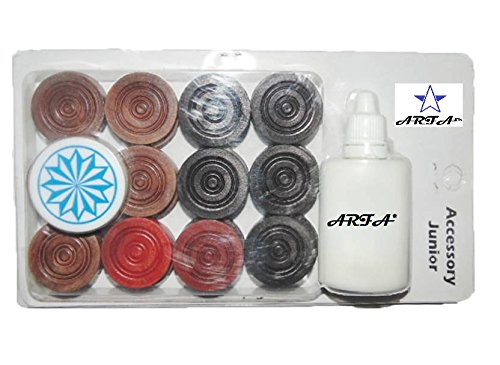 Buy ARFA Carrom Combo Kit (Carrom Coins, Stricker and Smoothen Powder ...
