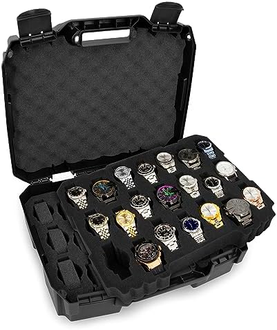 Amazon.com: CASEMATIX Watch Travel Case - Impact Resistant Watch Case ...