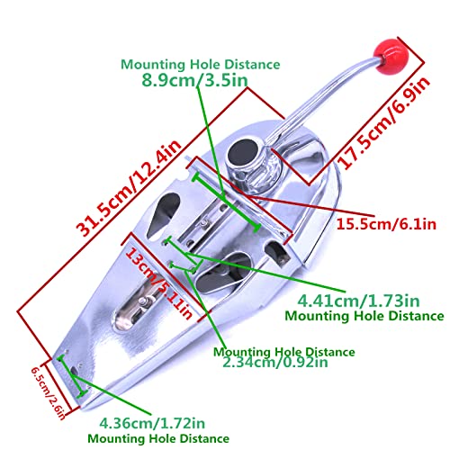 Snapklik.com : Top Mount Control Marine Boat Single Lever Handle Engine ...