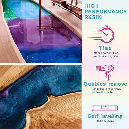 Set van epoxyhars, 1000 ml transparante epoxy hars kristal, gemakkelijk ...