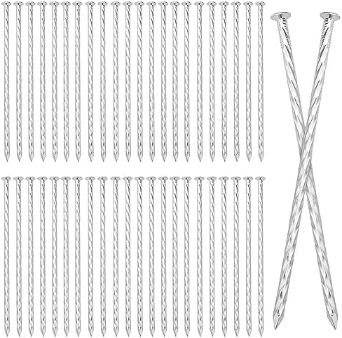 Amazon.com : 120 PCS 6 Inch Spiral Metal Galvanized Landscape Spikes ...