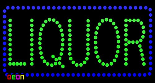 Amazon.com: 17"x31" Animated Liquor LED Sign w/Border w/Flashing ...