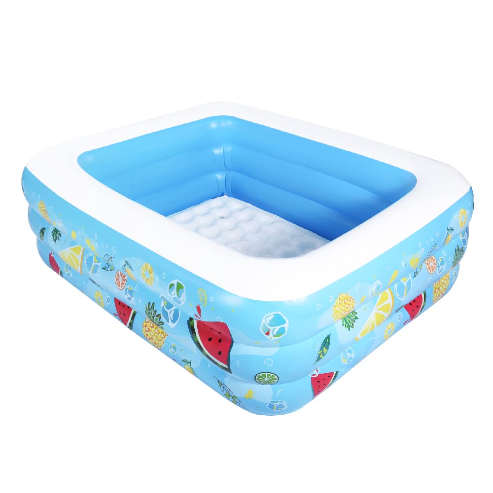 Amazon.com: Kiddie Pool, 72"×58"×22" Inflatable Pool with Inflatable ...