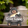 Amazon.com: The Bridge Collection "Gone Fishing Black Bear Figurine ...