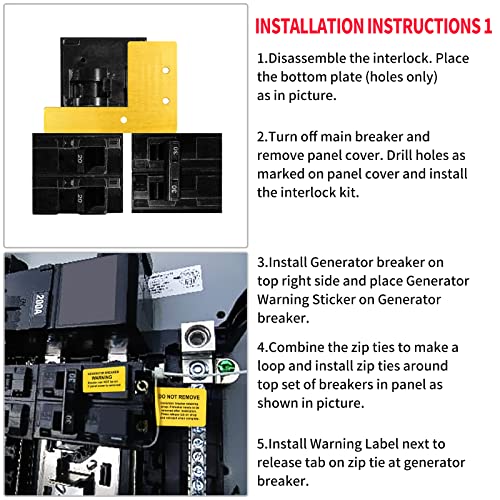 Snapklik.com : Generator Interlock Kit, Main Breaker Interlock Kit For ...