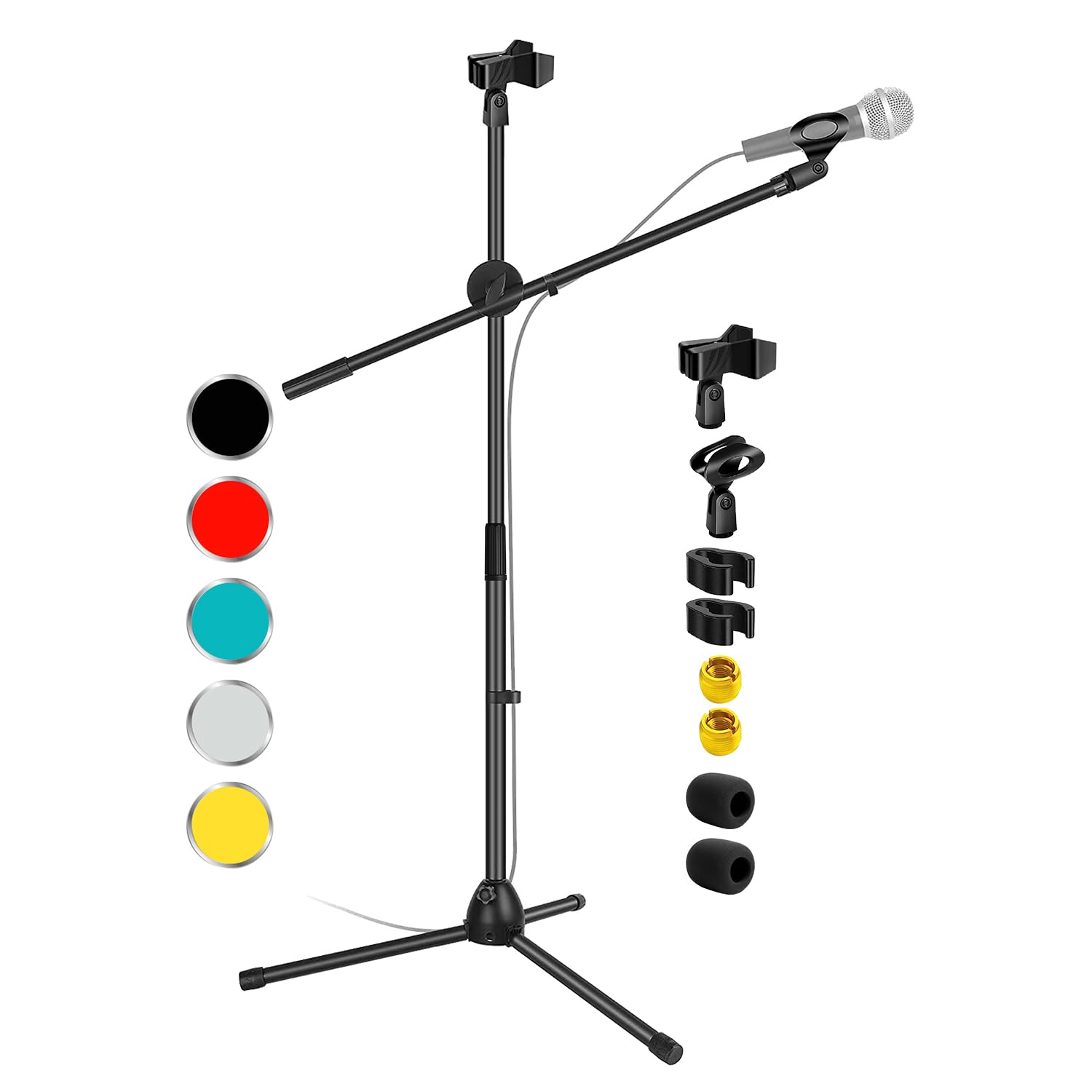 Amazon.com: 5 Core Tripod Mic Stand Floor Adjustable 31 to 76 Inches ...