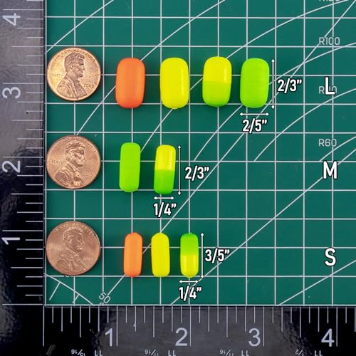 Dr.Fish 30PCs Fishing Rig Floats Cigar Float Cylinder Cork Float Foam ...