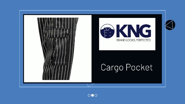 Watch KNG Chalk Stripe Cargo Chef Pants on Amazon Live