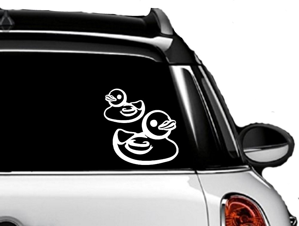 Amazon.com: Rubber Ducks - Decal - White - Vinyl - Sticker - Car ...