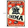 Amazon.com: UNiQ Designs CINEMA Media Room Decor Tin Signs Theater Sign ...