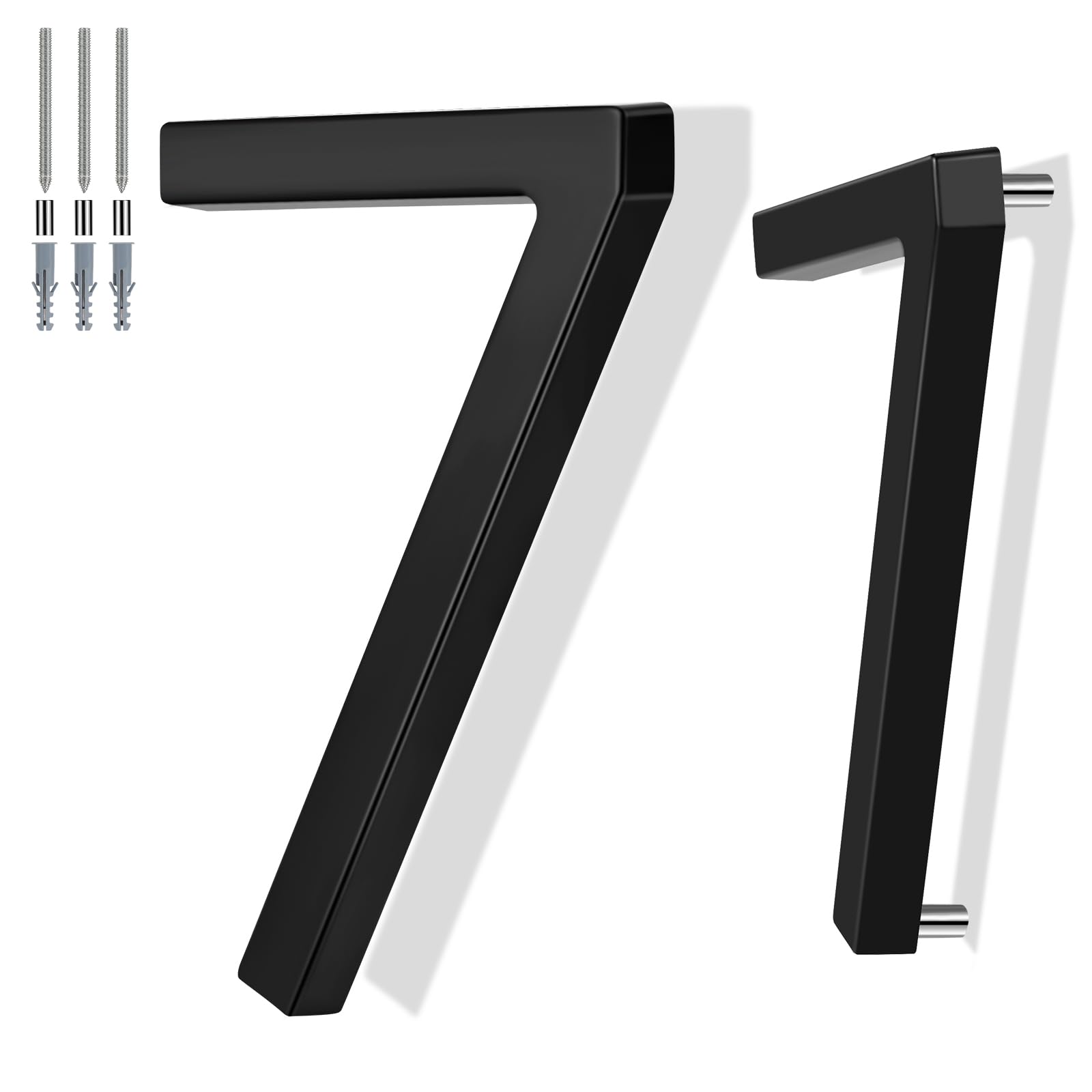 Amazon.com: 6 Inch Floating House Number Metal Modern Anti-Rust House ...